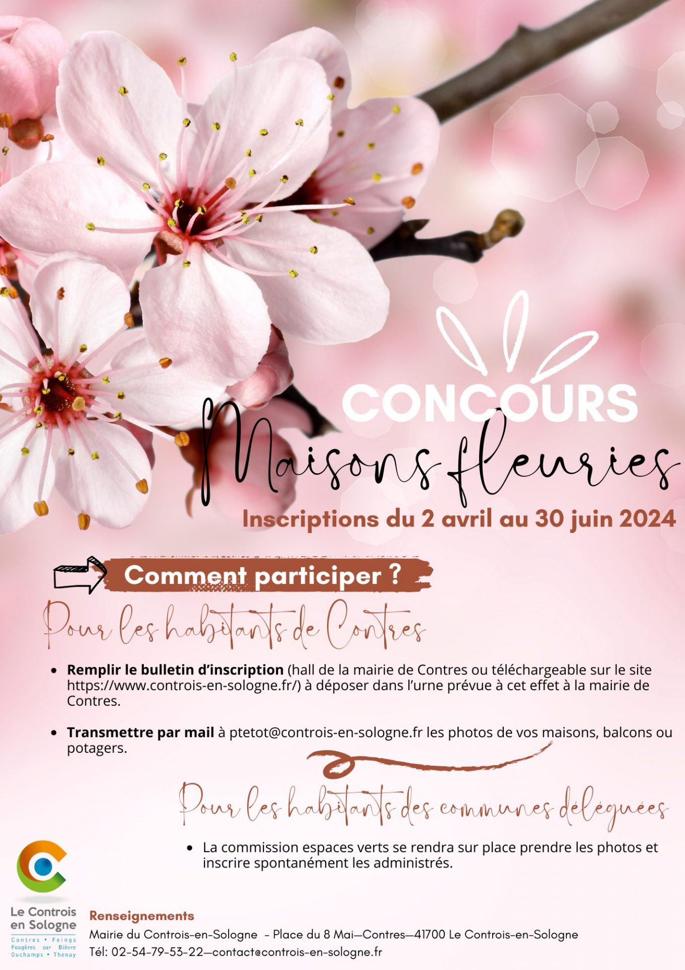 Concours maisons fleuries 2024 - Le Controis-en-Sologne